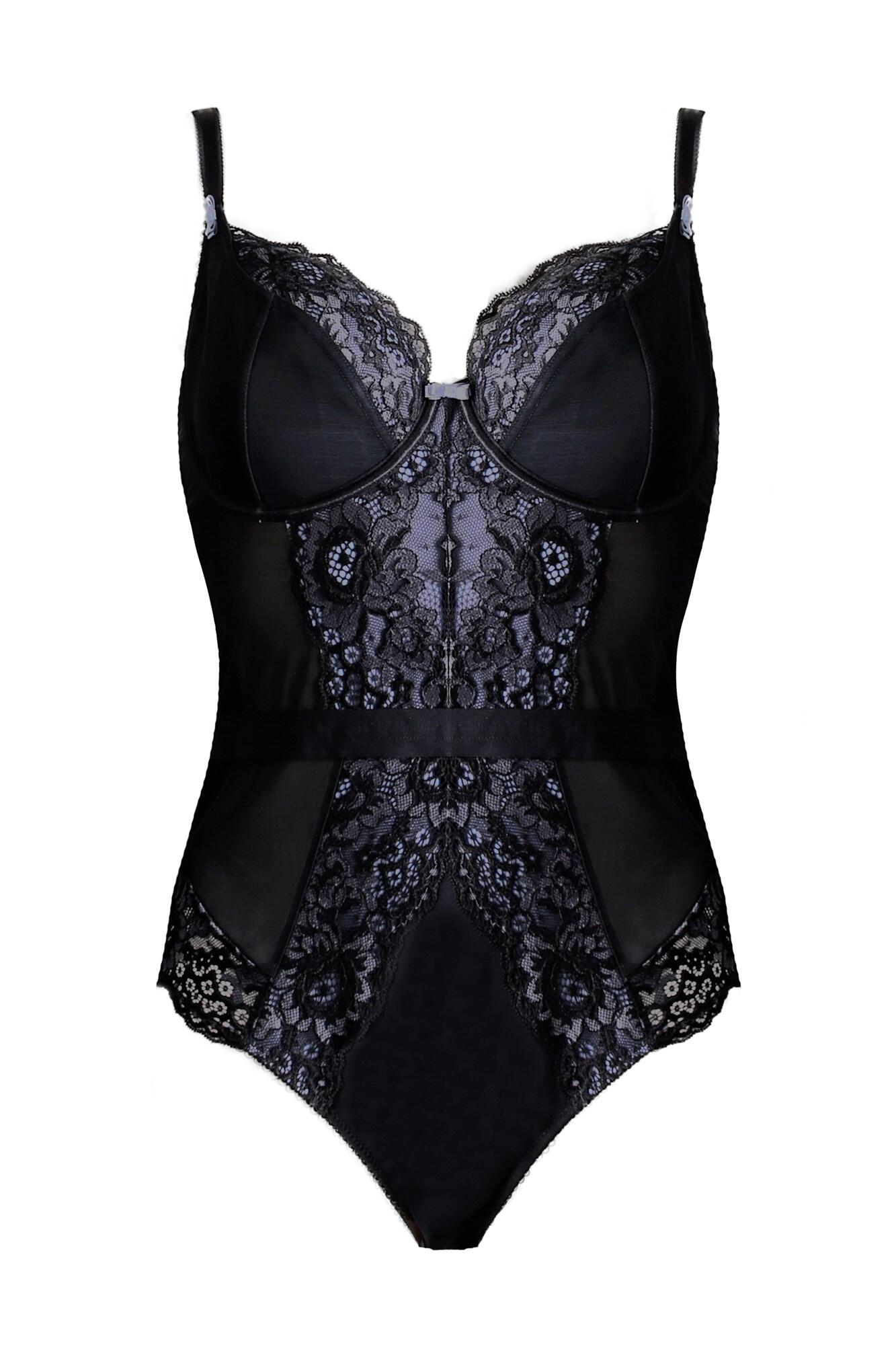 Opulence Underwired Body | Slate/Black | Pour Moi Clothing
