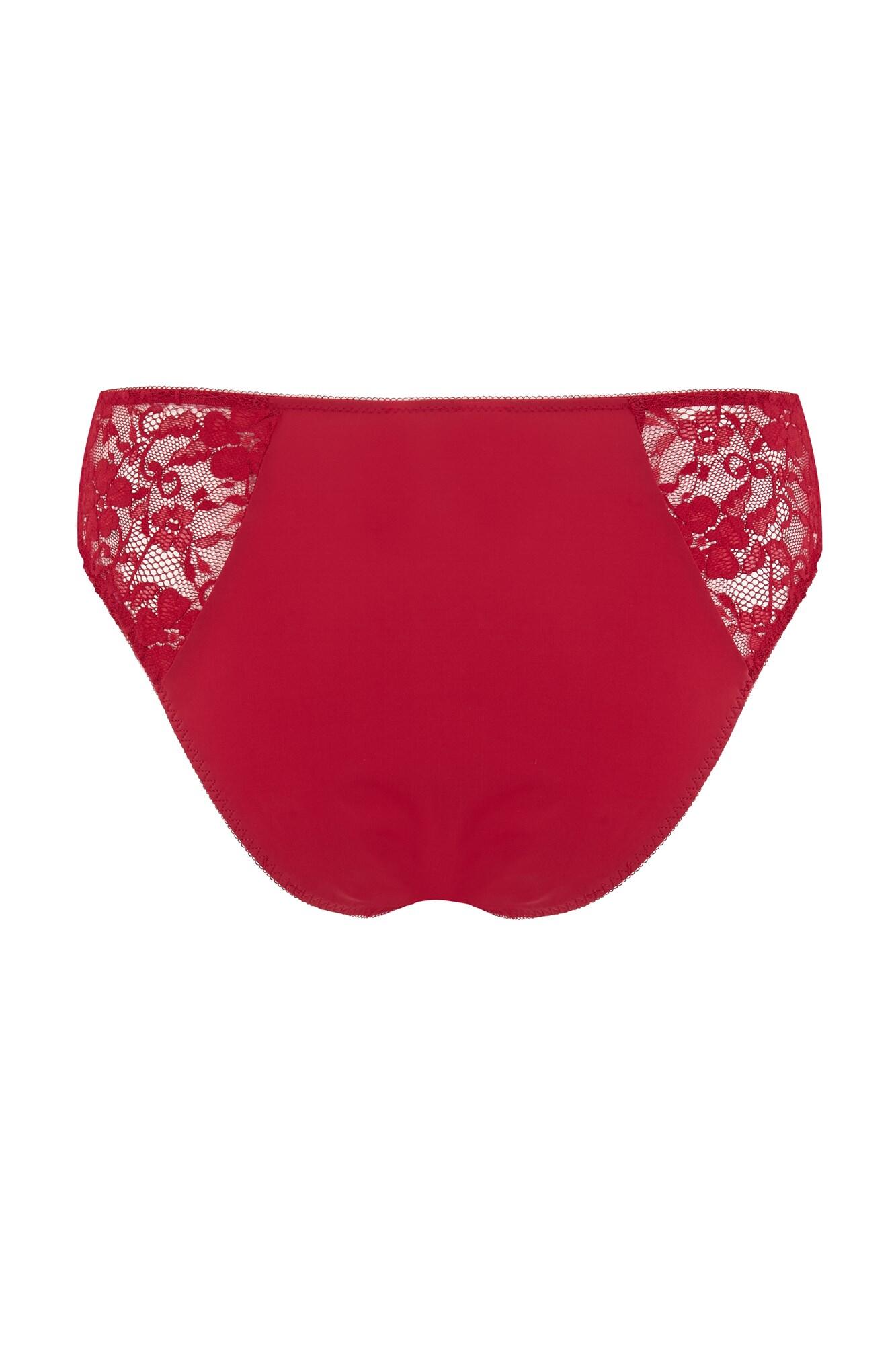 Rebel High Leg Brief in Red | Pour Moi Clothing