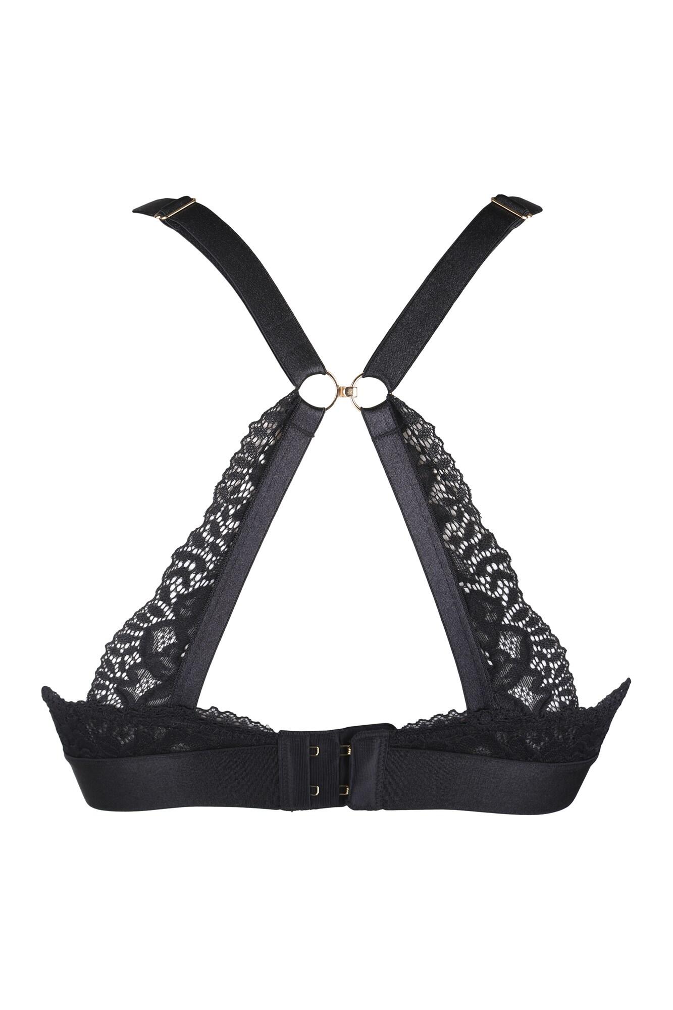 India Removable Padded Soft Triangle Bra in Black | Pour Moi Clothing