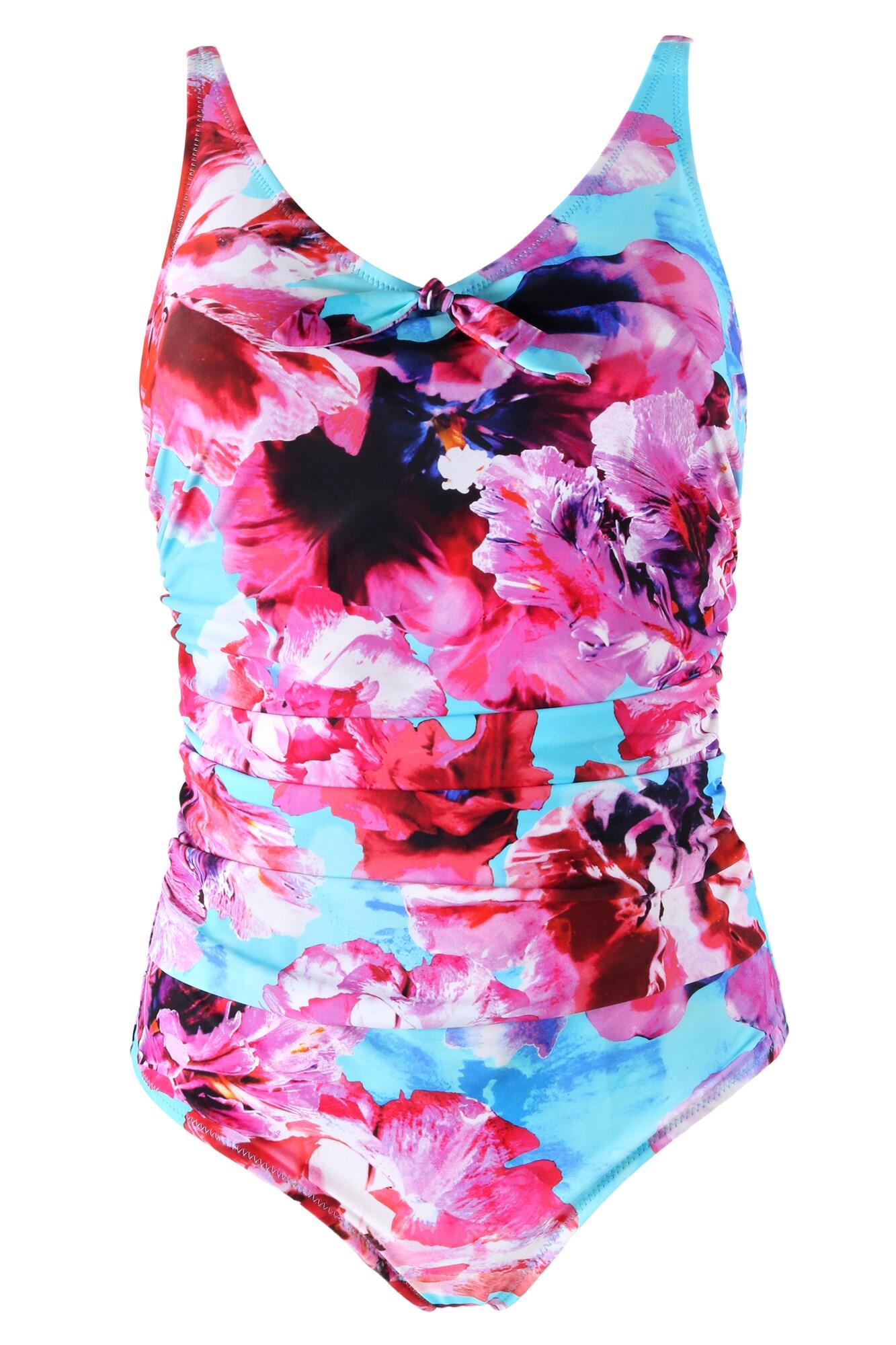 Heatwave Scoop Neck Control Swimsuit in Pacific | Pour Moi Clothing