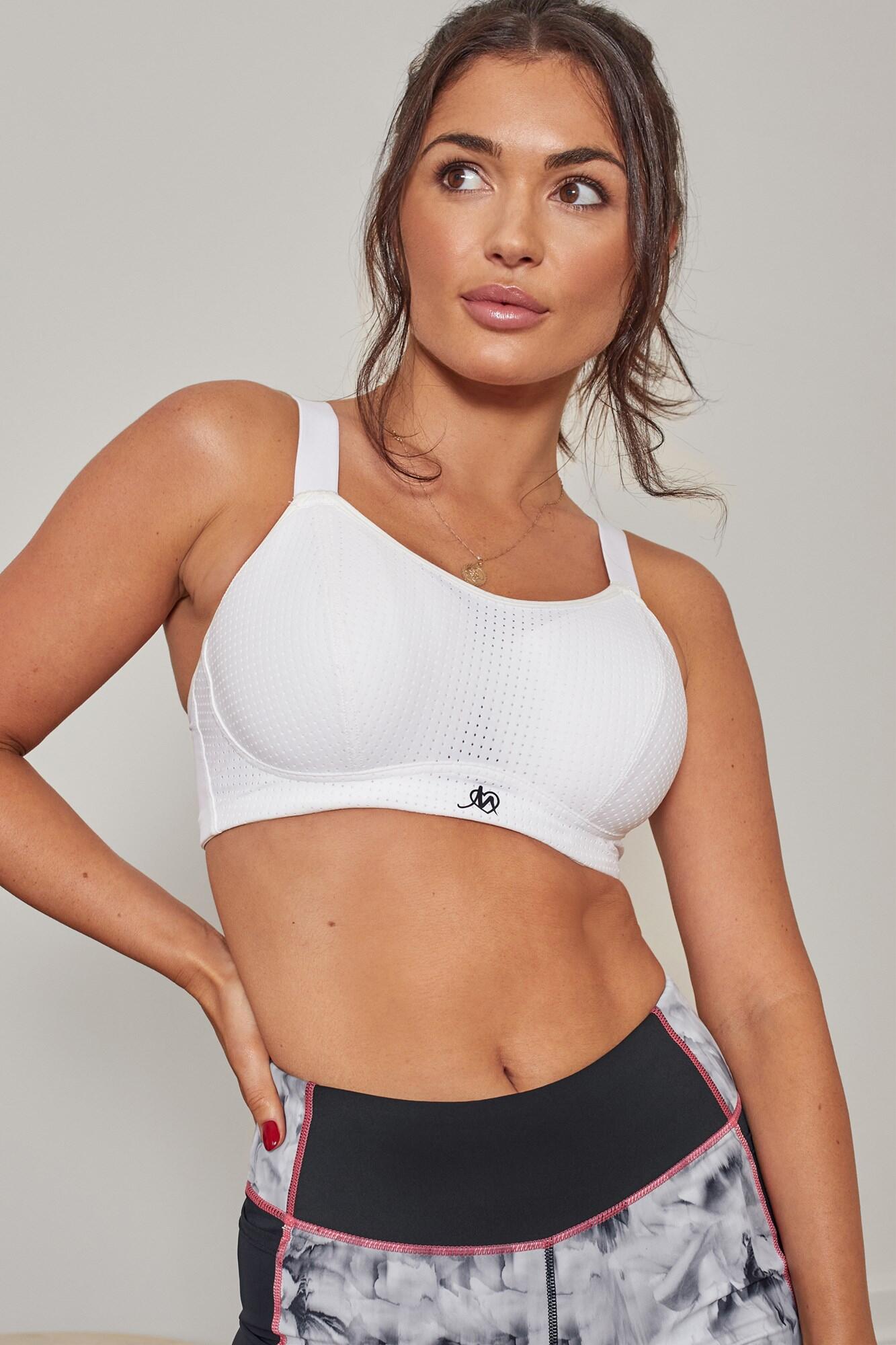 Energy Empower U/W Lightly Padded Convertible Sports Bra in White | Pour Moi Clothing