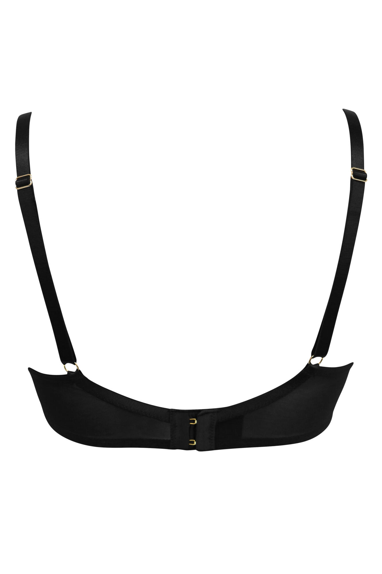 For Your Eyes Only Underwired Quarter Cup Bra in Black | Pour Moi Clothing