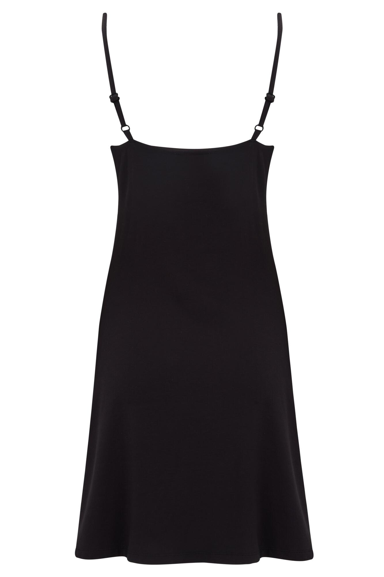 Sofa Love Ruche Front Jersey Chemise | Black | Pour Moi Clothing