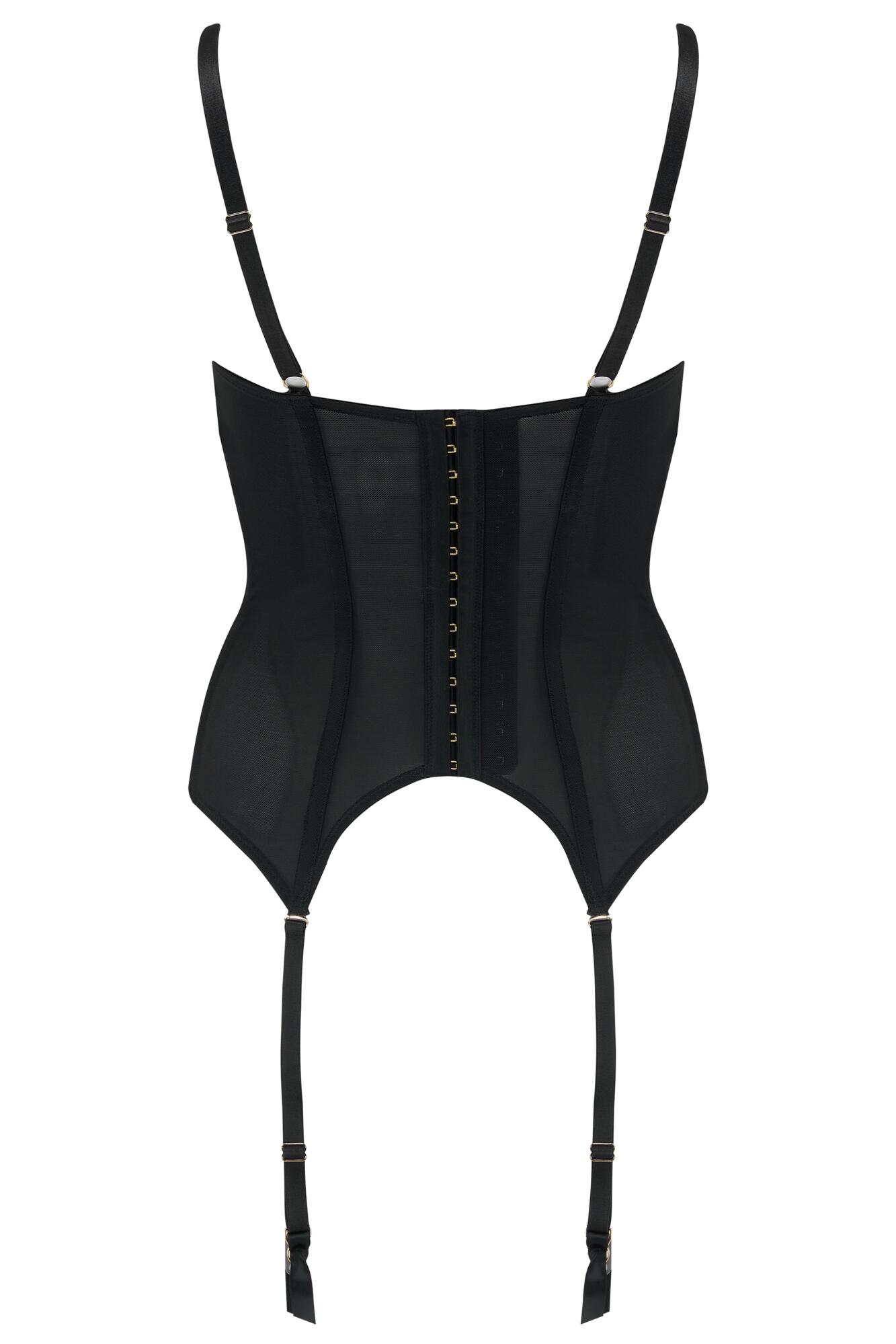 Milan Underwired Basque in Black | Pour Moi Clothing