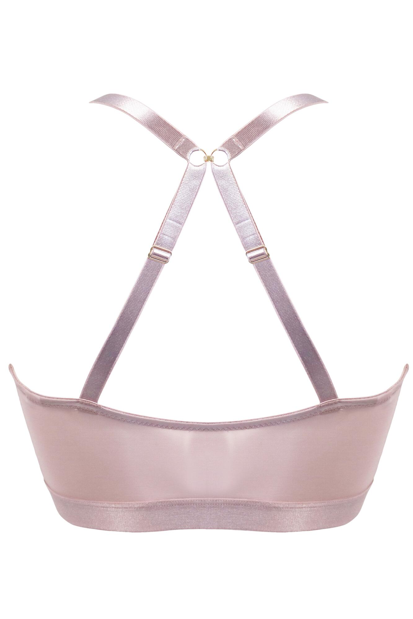 India Front Fastening Underwired Bralette B-G in Rose Gold | Pour Moi ...