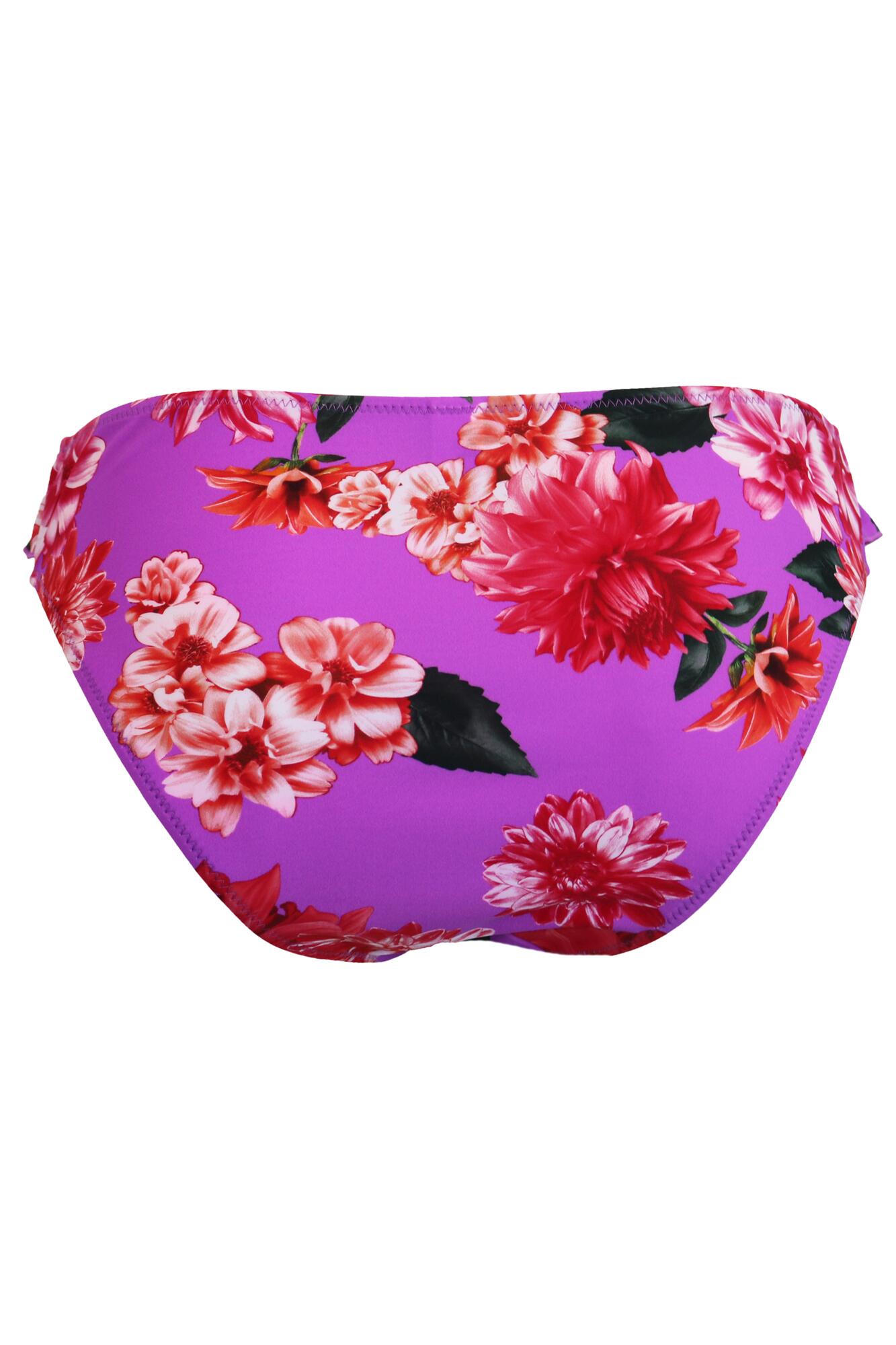 Getaway Frill Brief in Ultraviolet Floral | Pour Moi Clothing