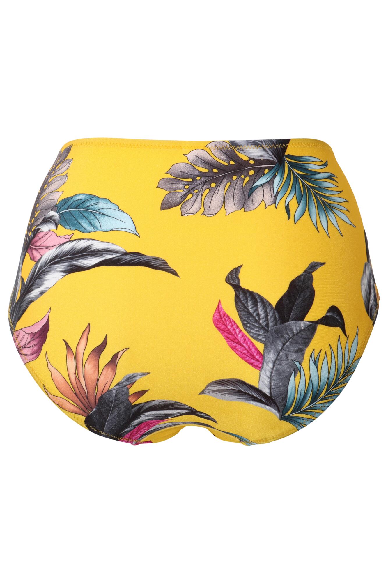 Paradiso Belted High Waisted Control Brief in Yellow | Pour Moi Clothing
