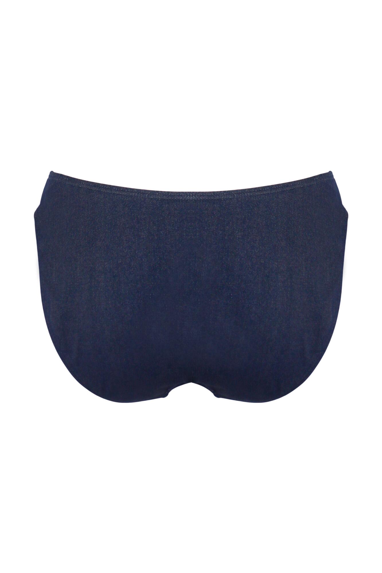 Adelaide Denim V-Shape Brief | Blue | Pour Moi Clothing