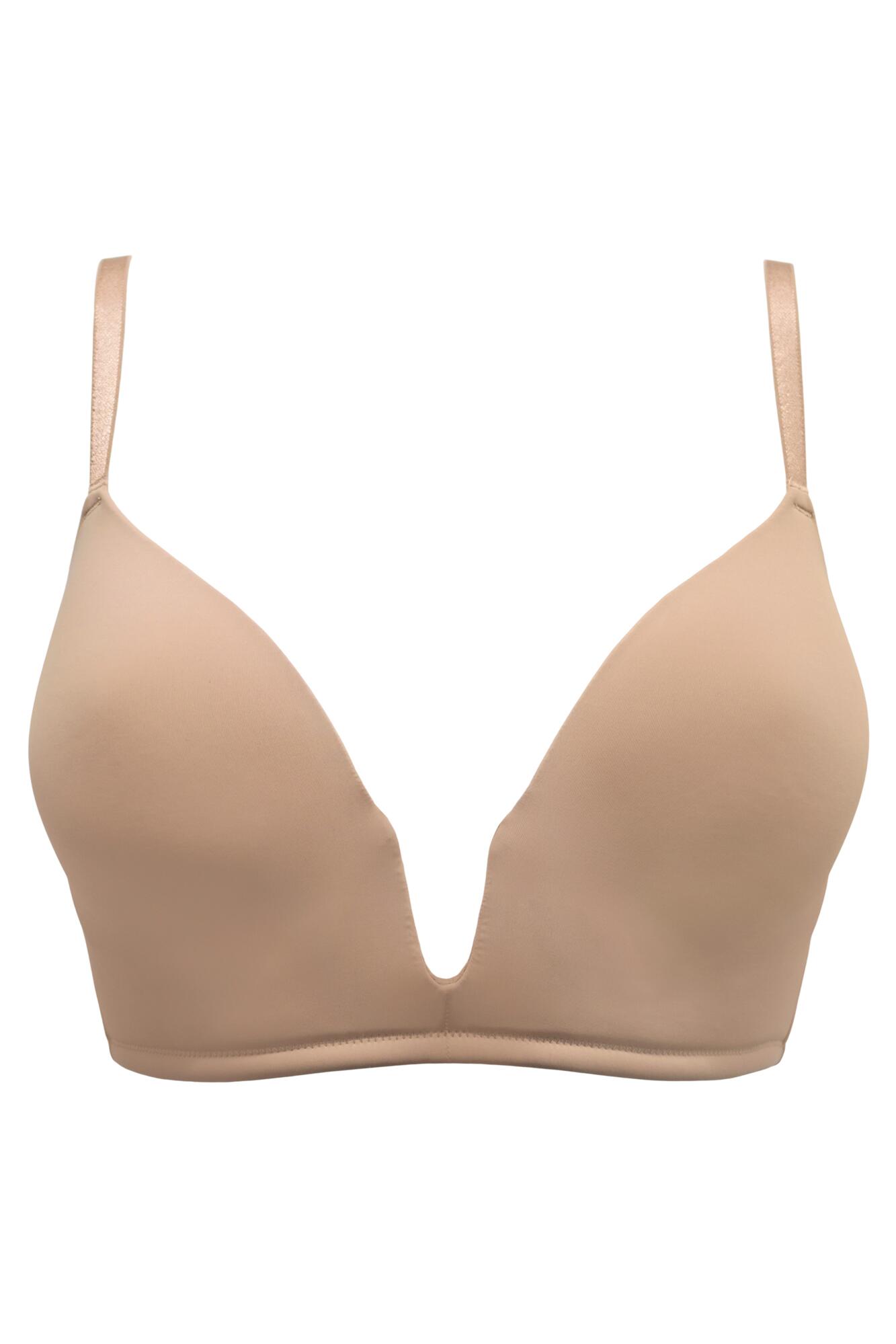 Definitions U Wire Lightly Padded Plunge Low Back Push Up Multiway Bra ...