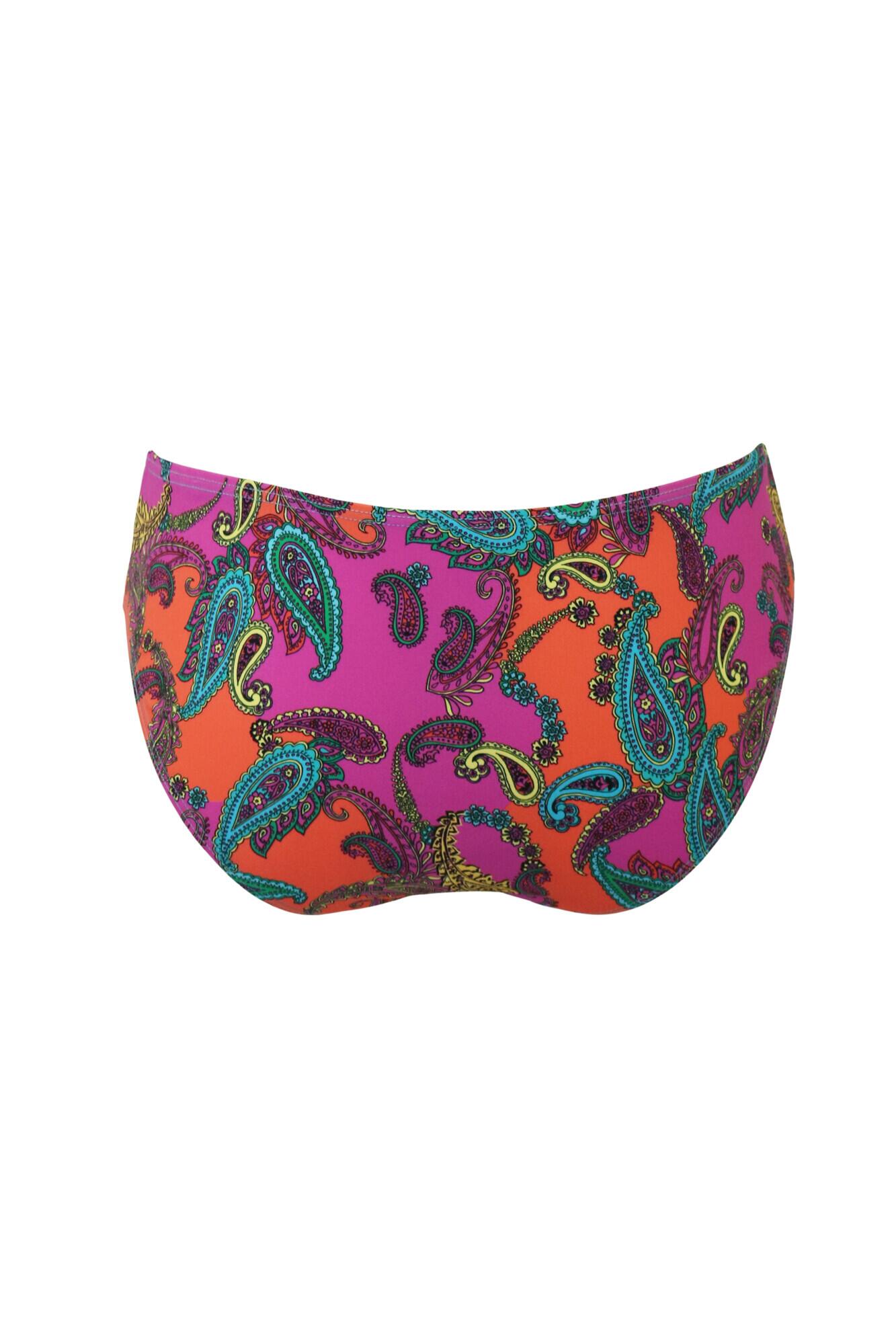 Venice Beach V-Shape High Leg Bikini Brief in Multi | Pour Moi Clothing