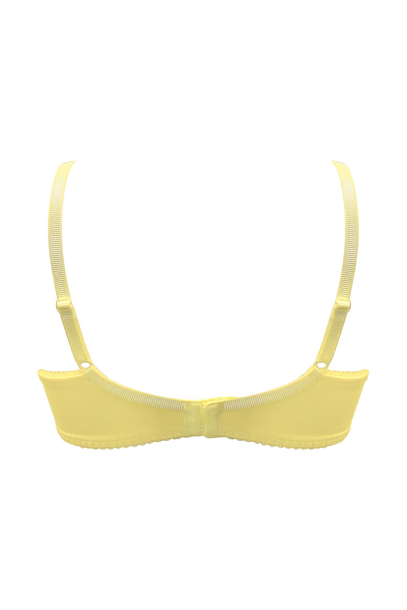 Swoon Underwired Bra D-J in Lemon | Pour Moi Clothing