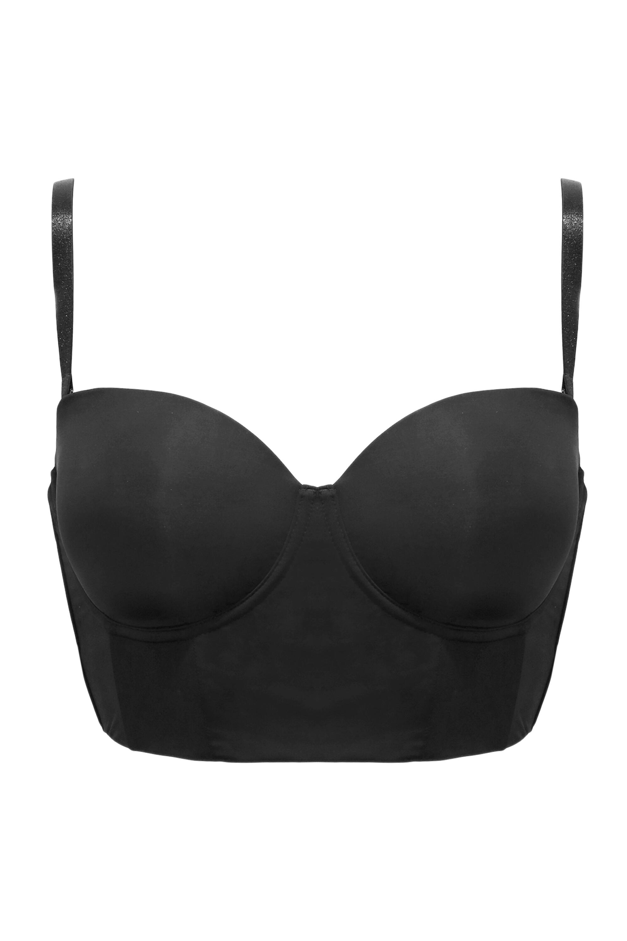 Definitions Low Back Multiway Bustier in Black | Pour Moi Clothing