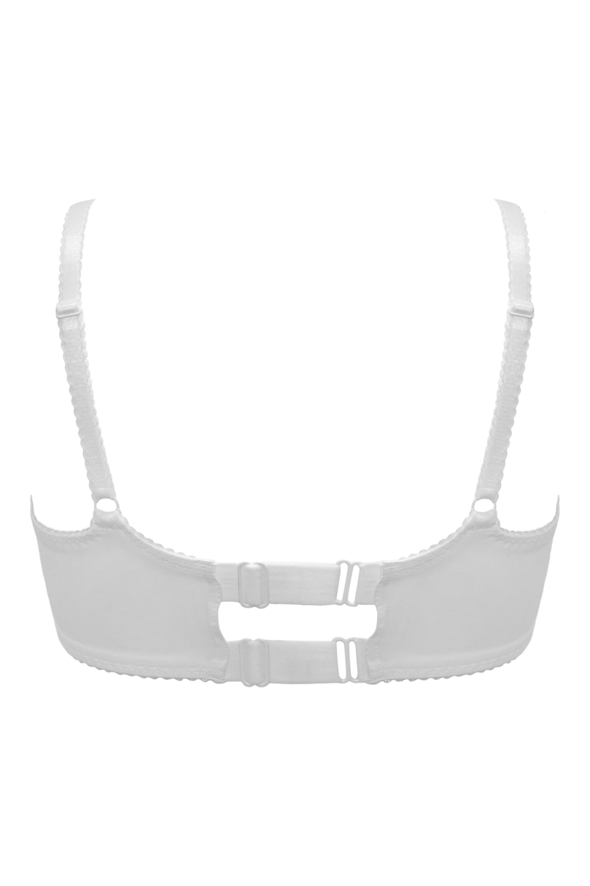 Rosalind Non Padded Underwired Front Fastening Bra B-I in White | Pour ...