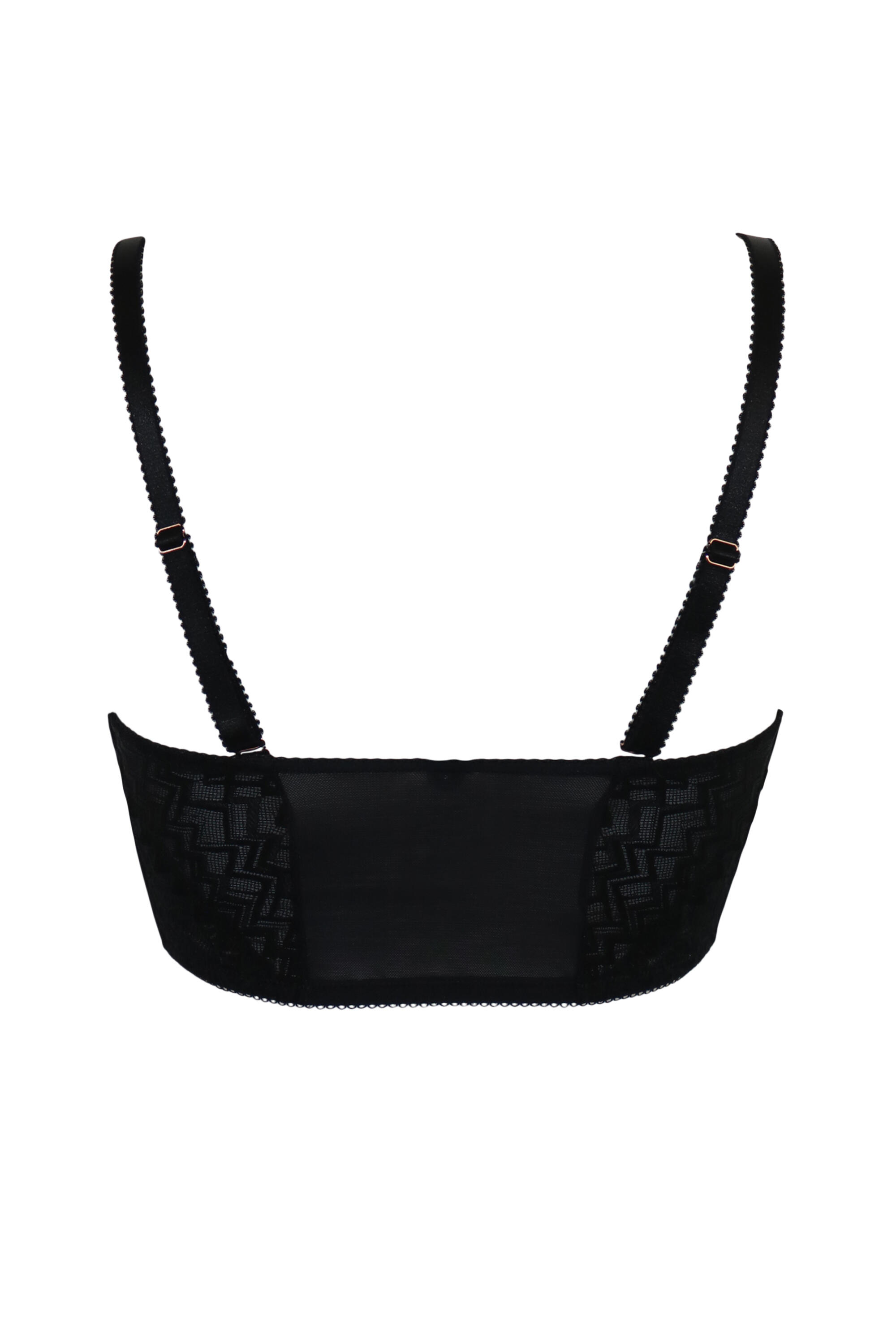Mixology Front Fastening Longline Bra in Black | Pour Moi Clothing