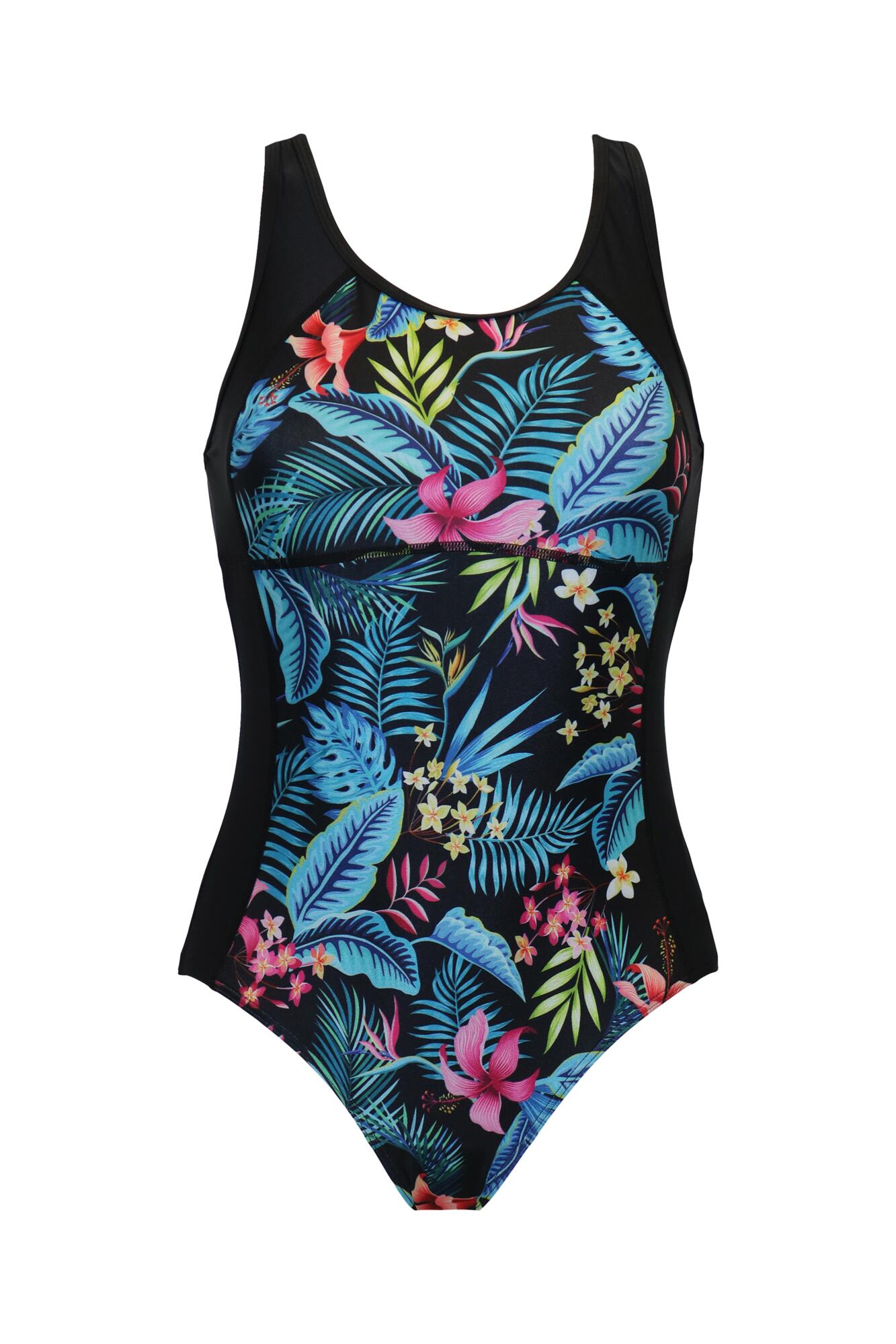 Energy Chlorine Resistant Recycled Swimsuit in Tropical | Pour Moi Clothing