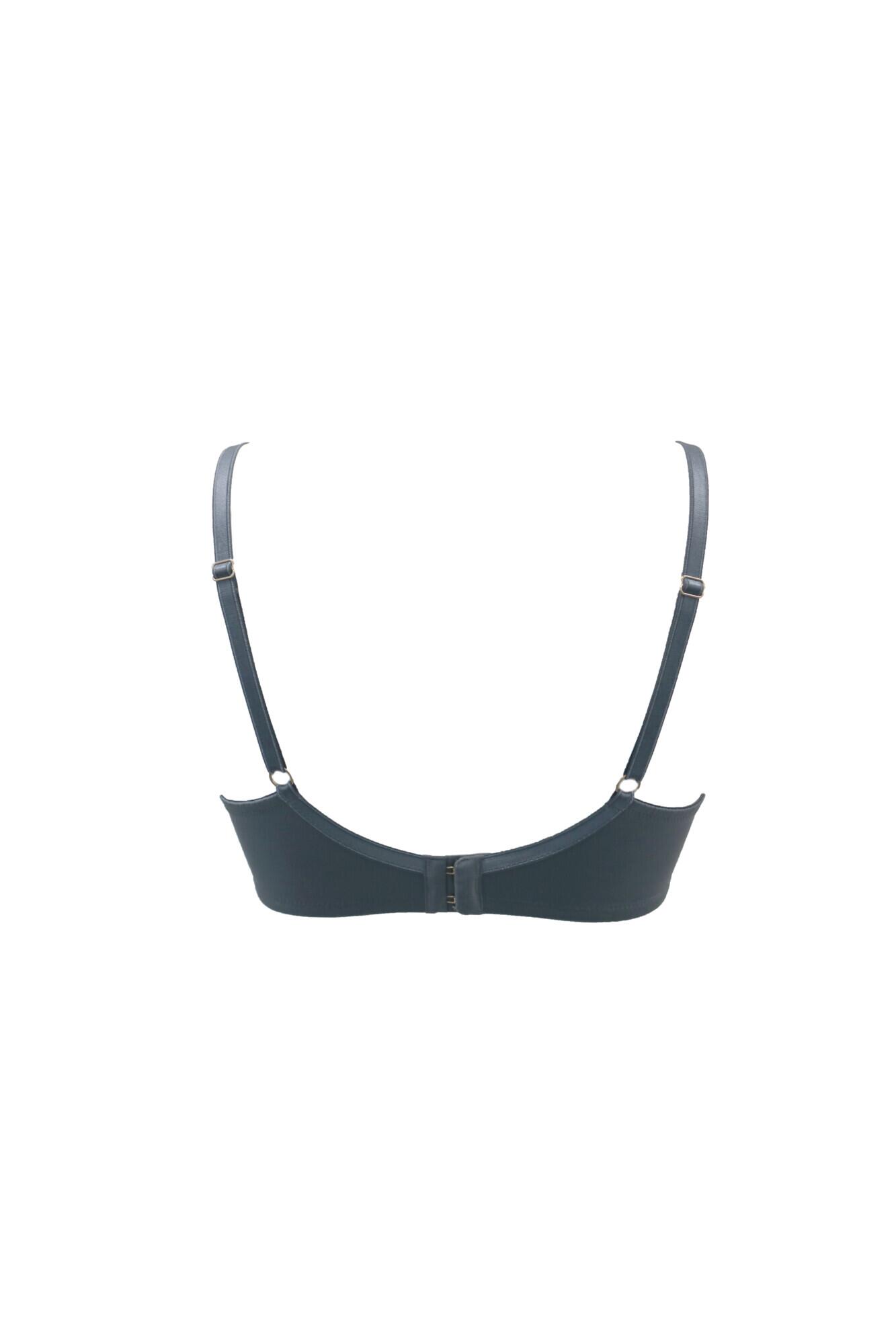 Atelier Lace High Apex Lightly Padded Underwired Bra in Slate/Mint ...