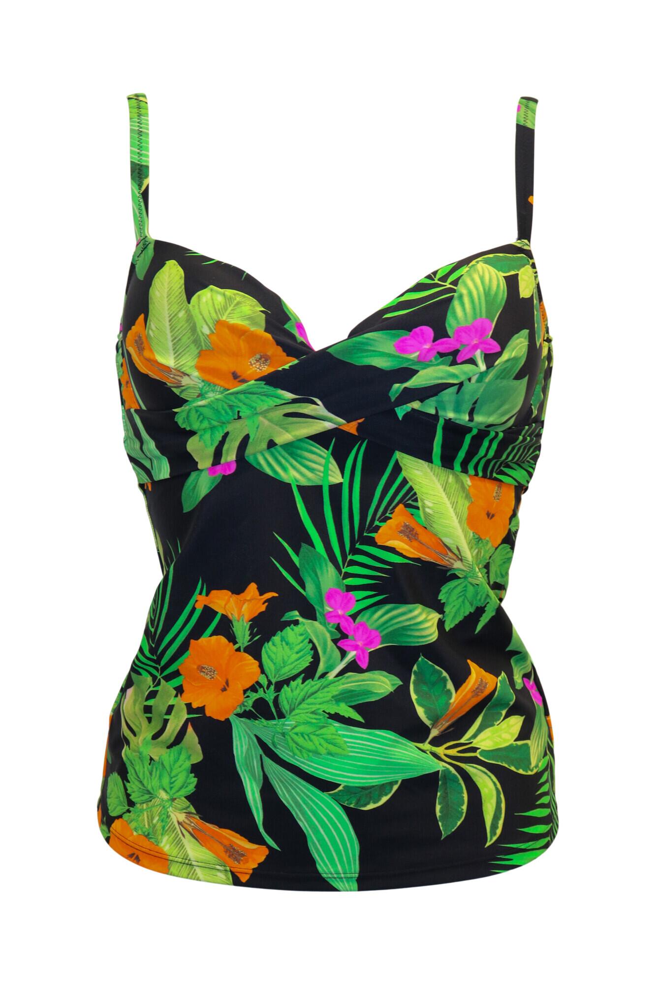 Palermo Underwired Padded Tankini in Tropical | Pour Moi Clothing