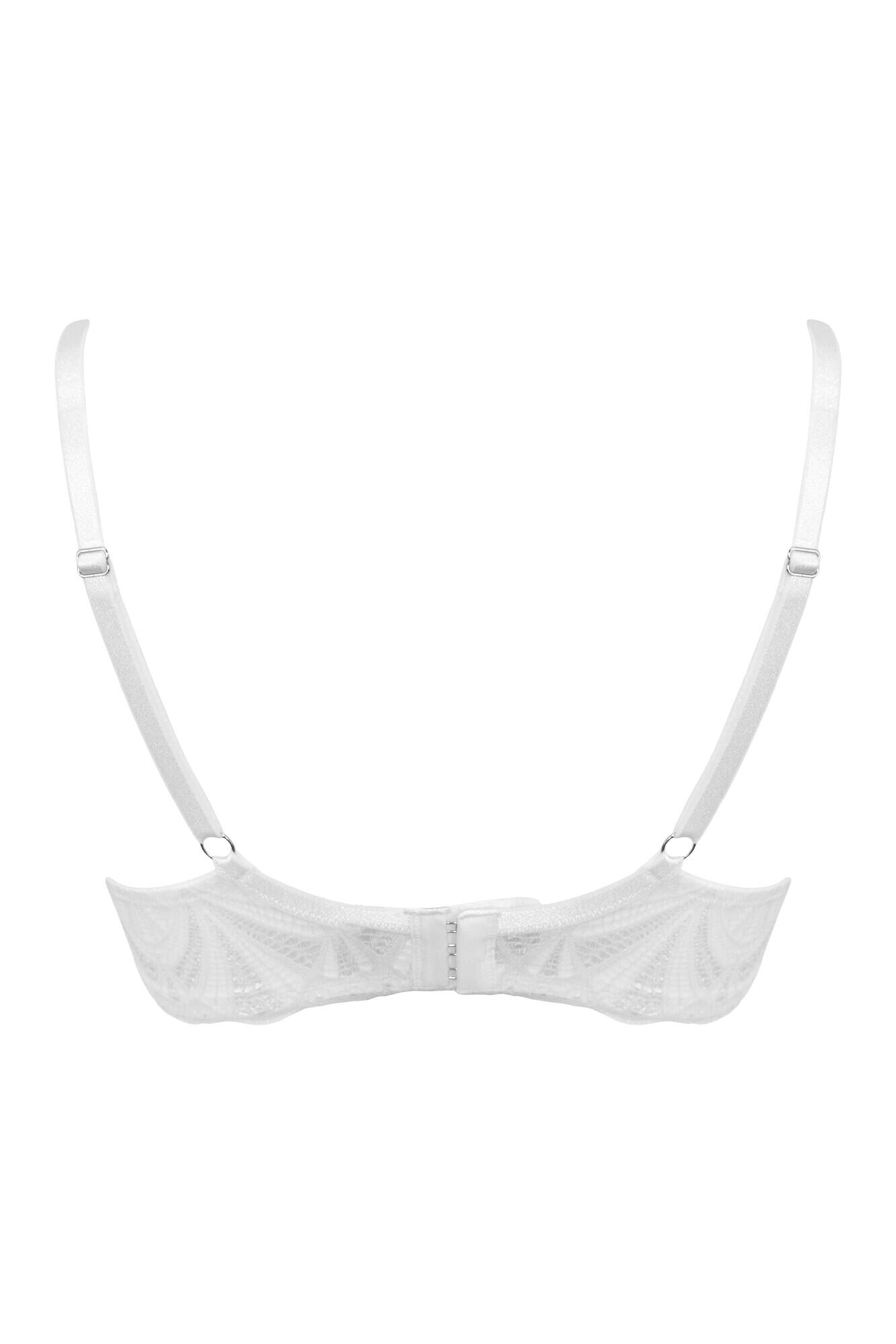 New Romance Padded Push-Up Plunge Bra in White | Pour Moi Clothing
