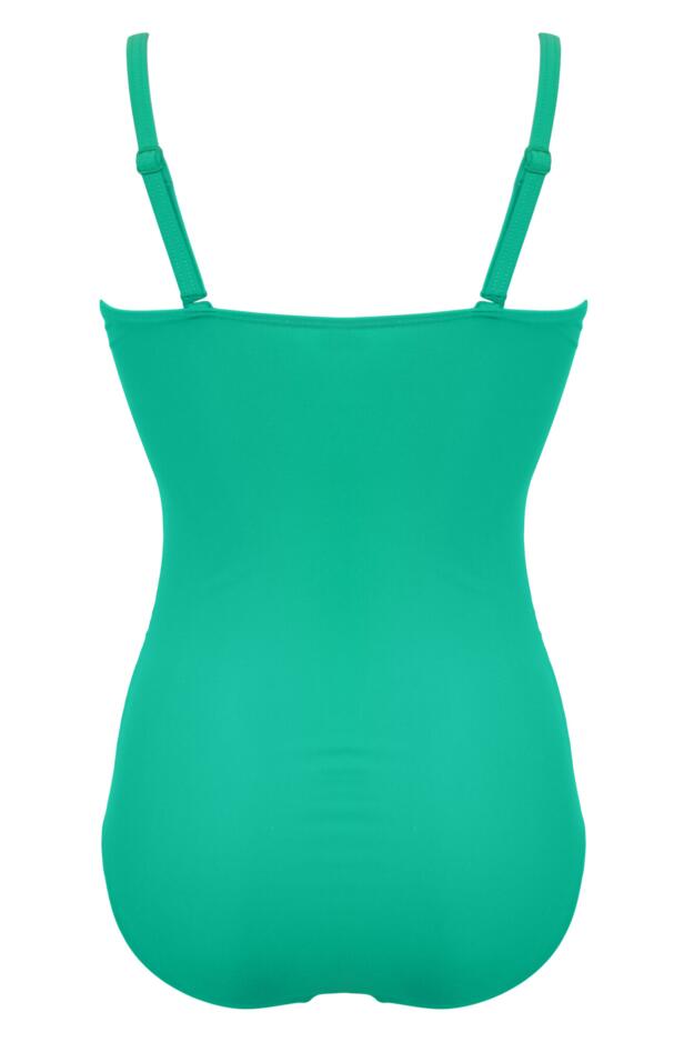 Santa Monica Strapless Control Swimsuit In Green Pour Moi Clothing