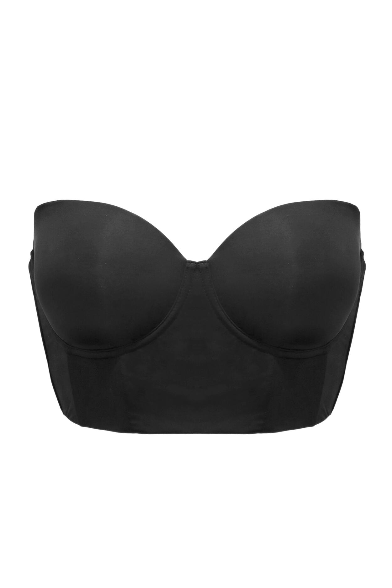 Definitions Low Back Multiway Bustier in Black | Pour Moi Clothing