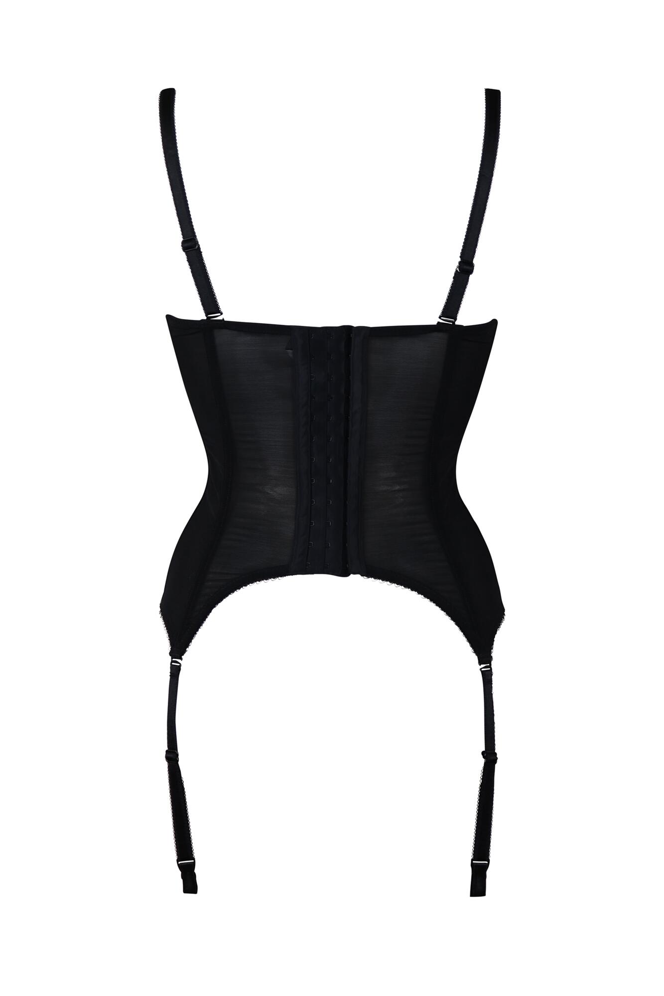 Amour Basque Set in Black/Scarlet | Pour Moi Clothing