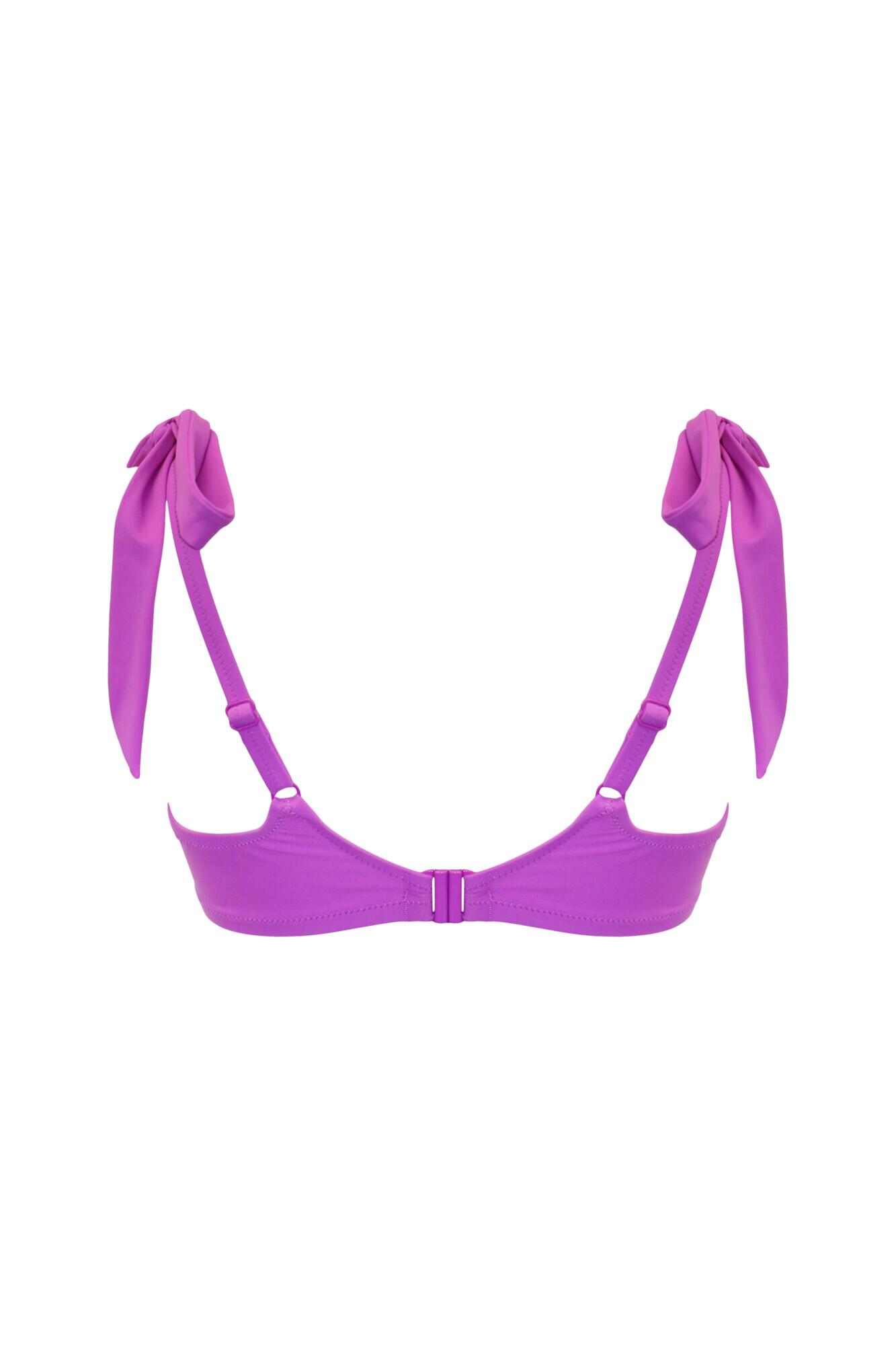 Rosa Cove Underwired Non-Padded Tie Bikini Top in Ultraviolet | Pour ...