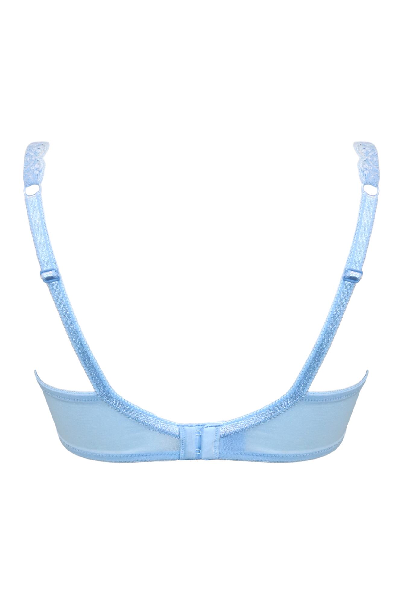 Rebel Padded Plunge Bra in Powder Blue | Pour Moi Clothing